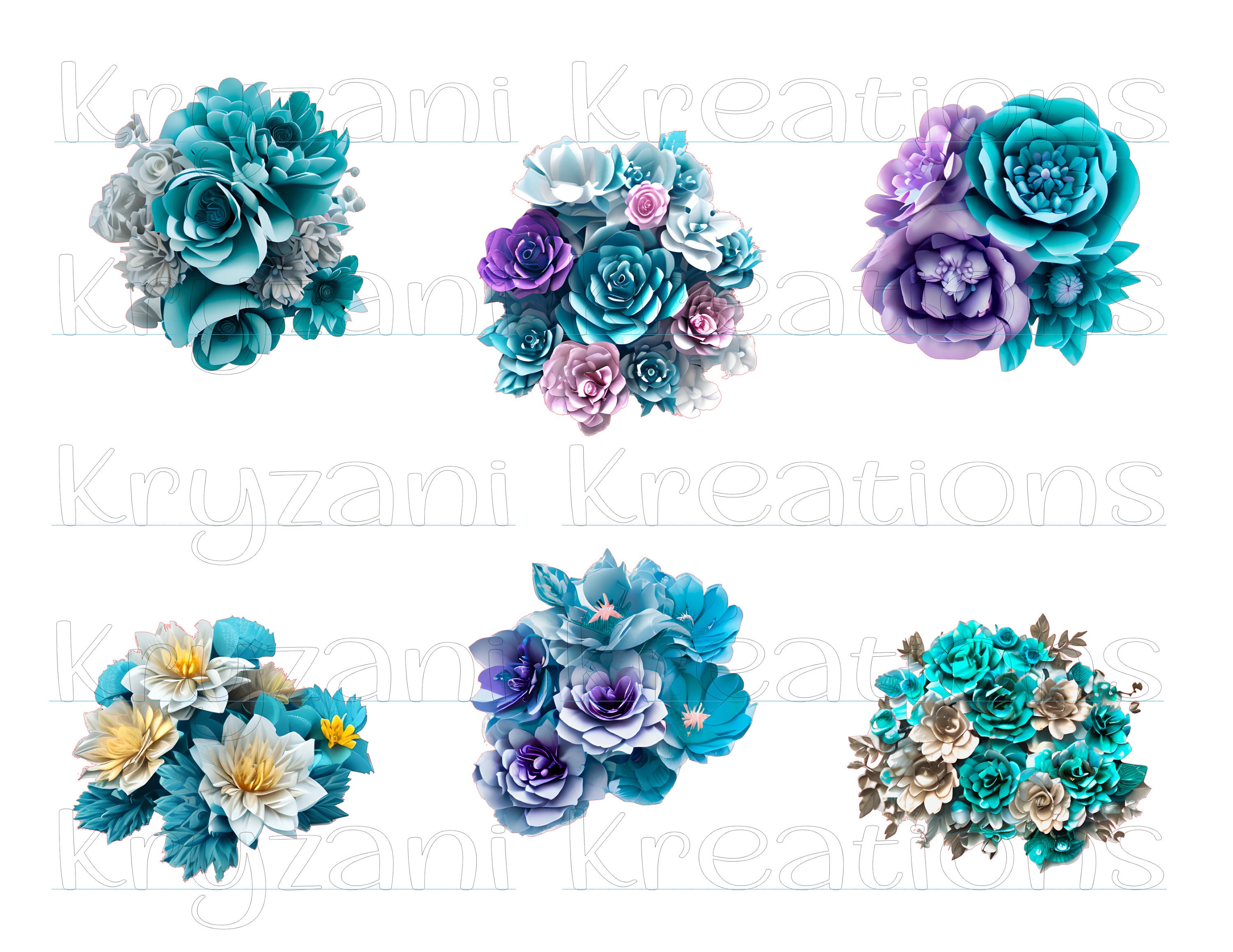 3d Floral Sublimation Designs Bundle, Floral PNG, Sublimation PNG ...