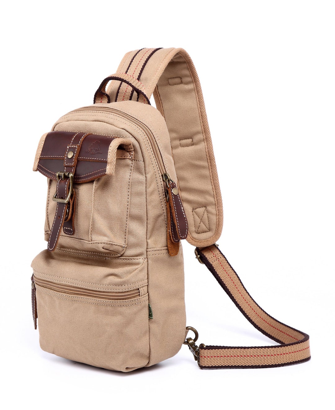 Turtle Ridge Sling Bag Canvas Sling Bag Modern Travel Hiking Bag Sling ...