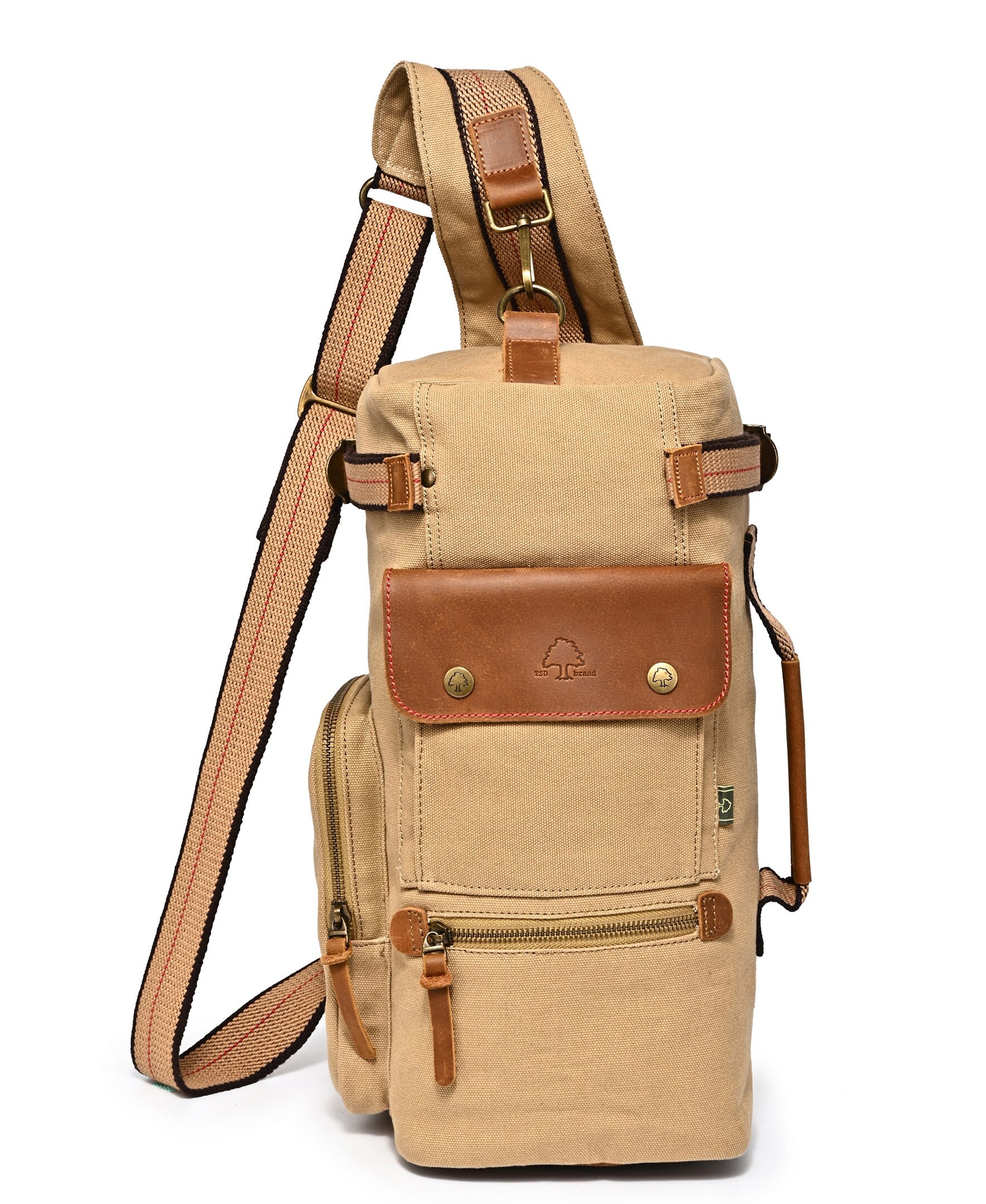 Hillside Sling Bag Leather Sling Bag Travel Hiking Sling Bag Unisex Sling Bag Chest Bag Fanny