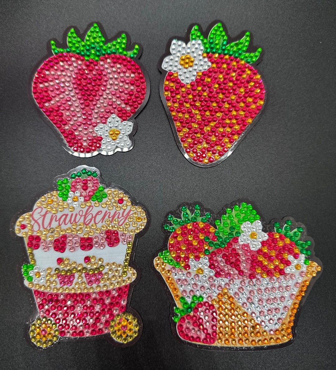Diamond Art Refrigerator Magnets: Handmade Bling Fridge Stickers - Etsy