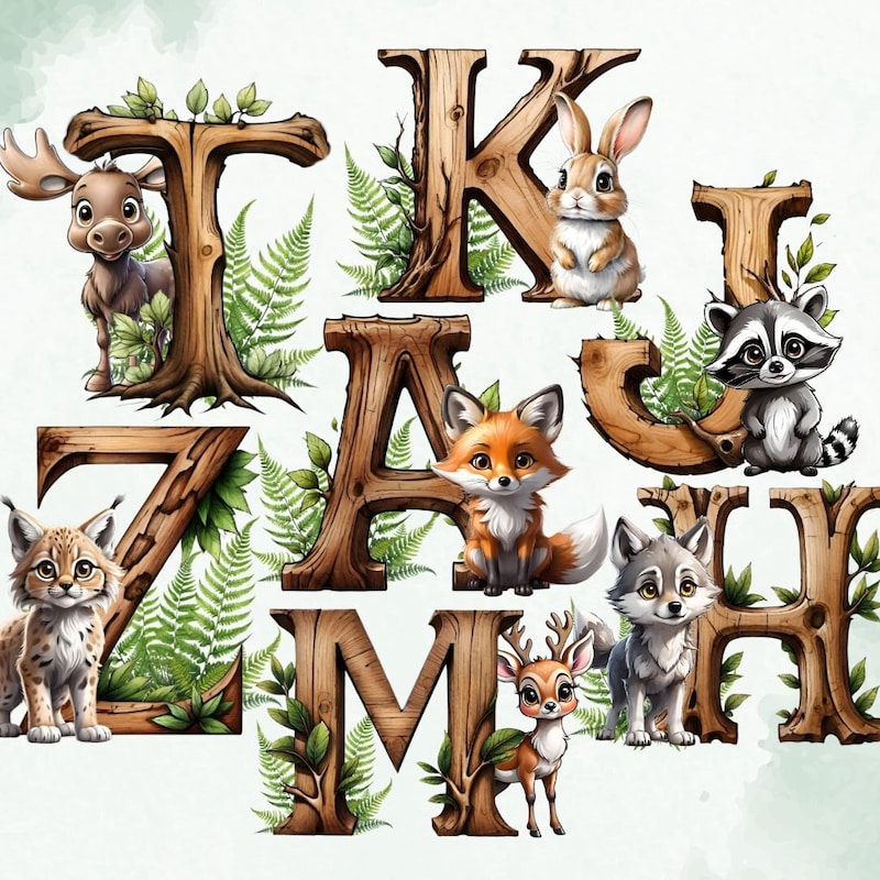 Woodland Alphabet - Etsy