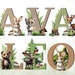Woodland Alphabet, Forest Alphabet, Woodland Animals Clipart, Cute ...