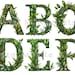 Jungle Alphabet, Tropical Leaves Alphabet, Moss Letters, Greenery ...