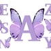 Butterfly Wing Letters, Butterfly Monogram Clipart, Butterfly Alphabet ...