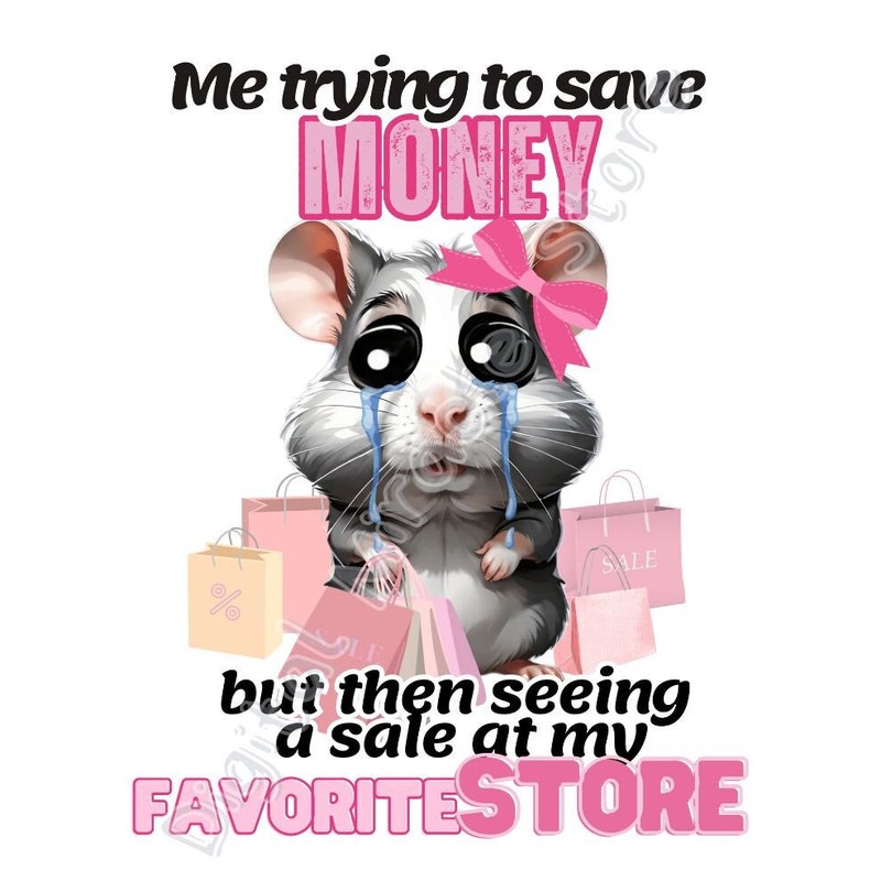 Sad Hamster With a Bow - Etsy