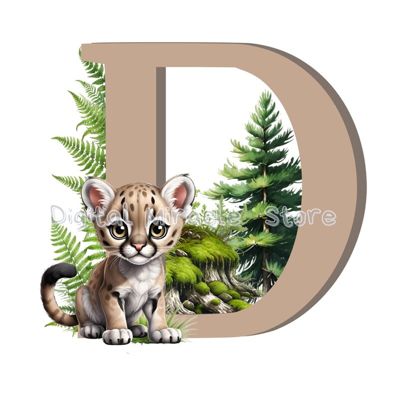 Woodland Alphabet, Forest Alphabet, Woodland Animals Clipart, Cute ...