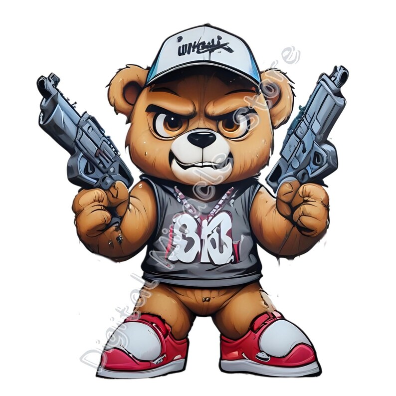 Teddy Bear With Gun, Gangster Teddy Bear, Gangsta Clip Art, Angry Bear ...