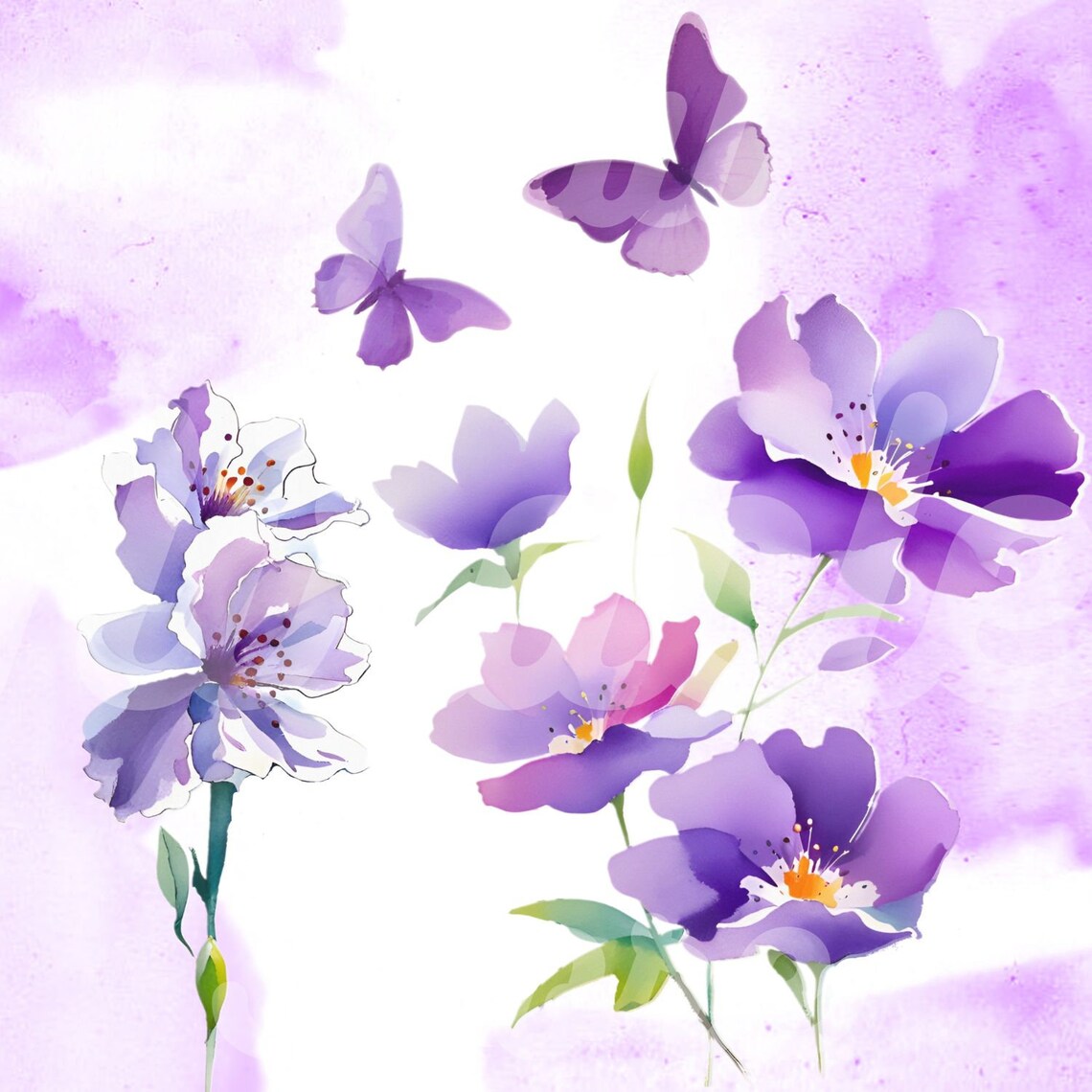Purple Butterfly Clipart, Butterfly PNG, Butterflies Clipart, Butterfly ...