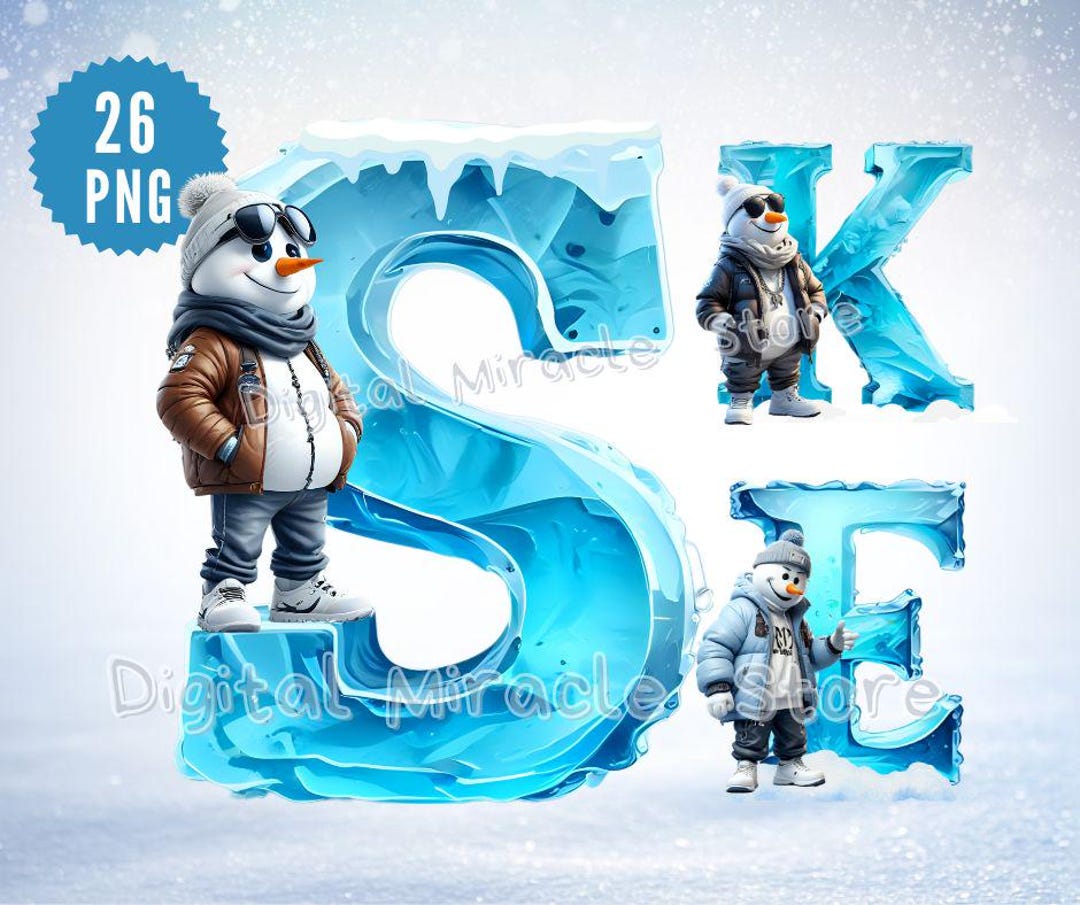 Snowman Alphabet, Ice Alphabet, Winter Alphabet, Winter Alphabet ...