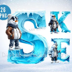 Snowman Alphabet, Ice Alphabet, Winter Alphabet, Winter Alphabet ...