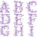 Floral Letters PNG, Purple Flowers Alphabet PNG, Flower Font PNG ...