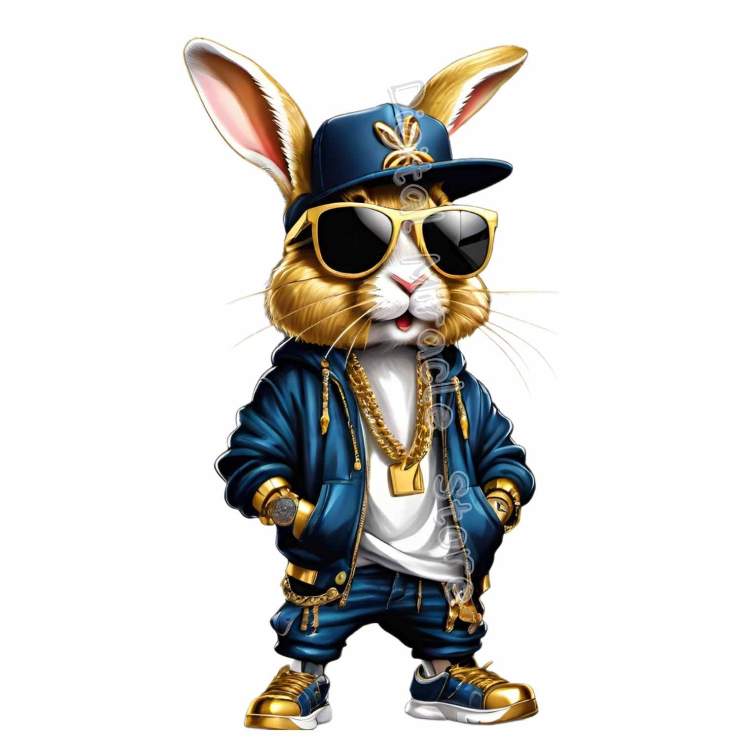 Cool Bunny, Rabbit in Clothes, Bunny Sublimation, Bunny Clipart, Hip ...