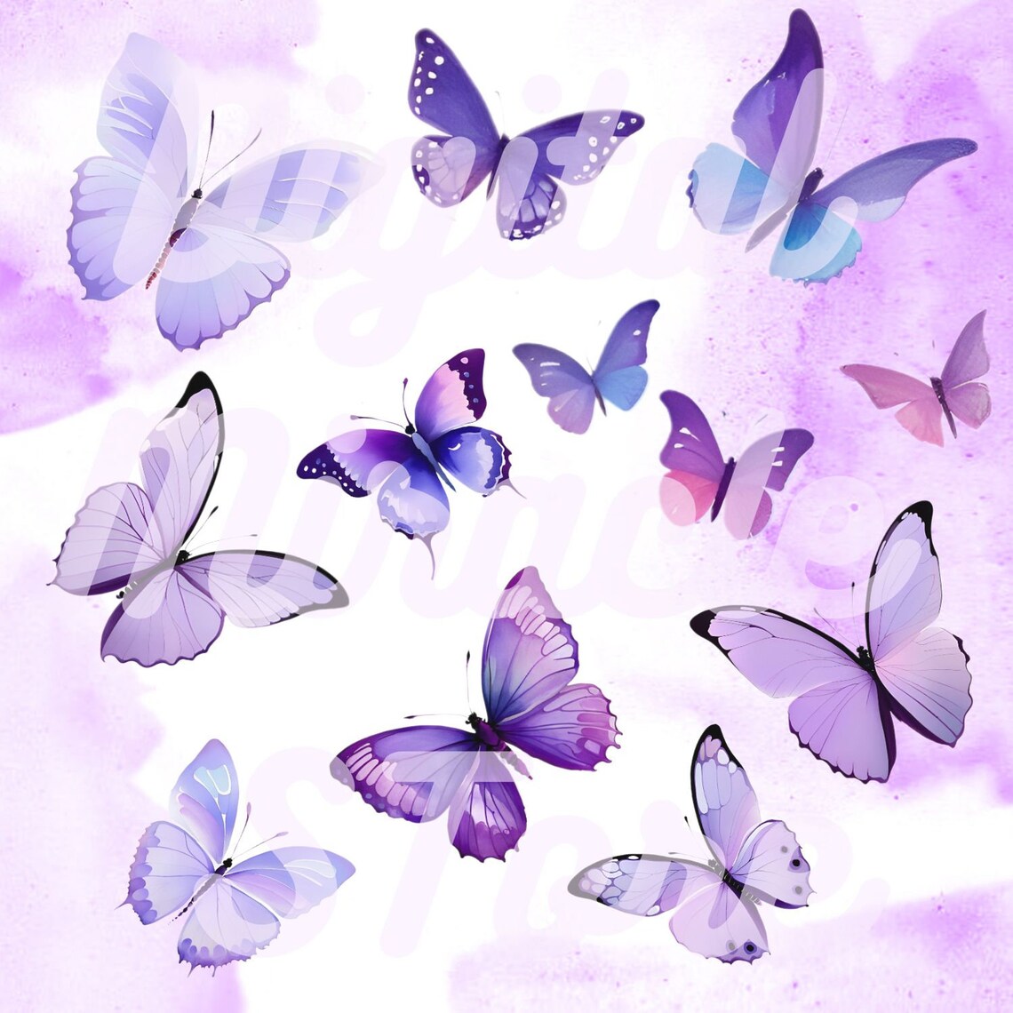 Purple Butterfly Clipart, Butterfly PNG, Butterflies Clipart, Butterfly ...