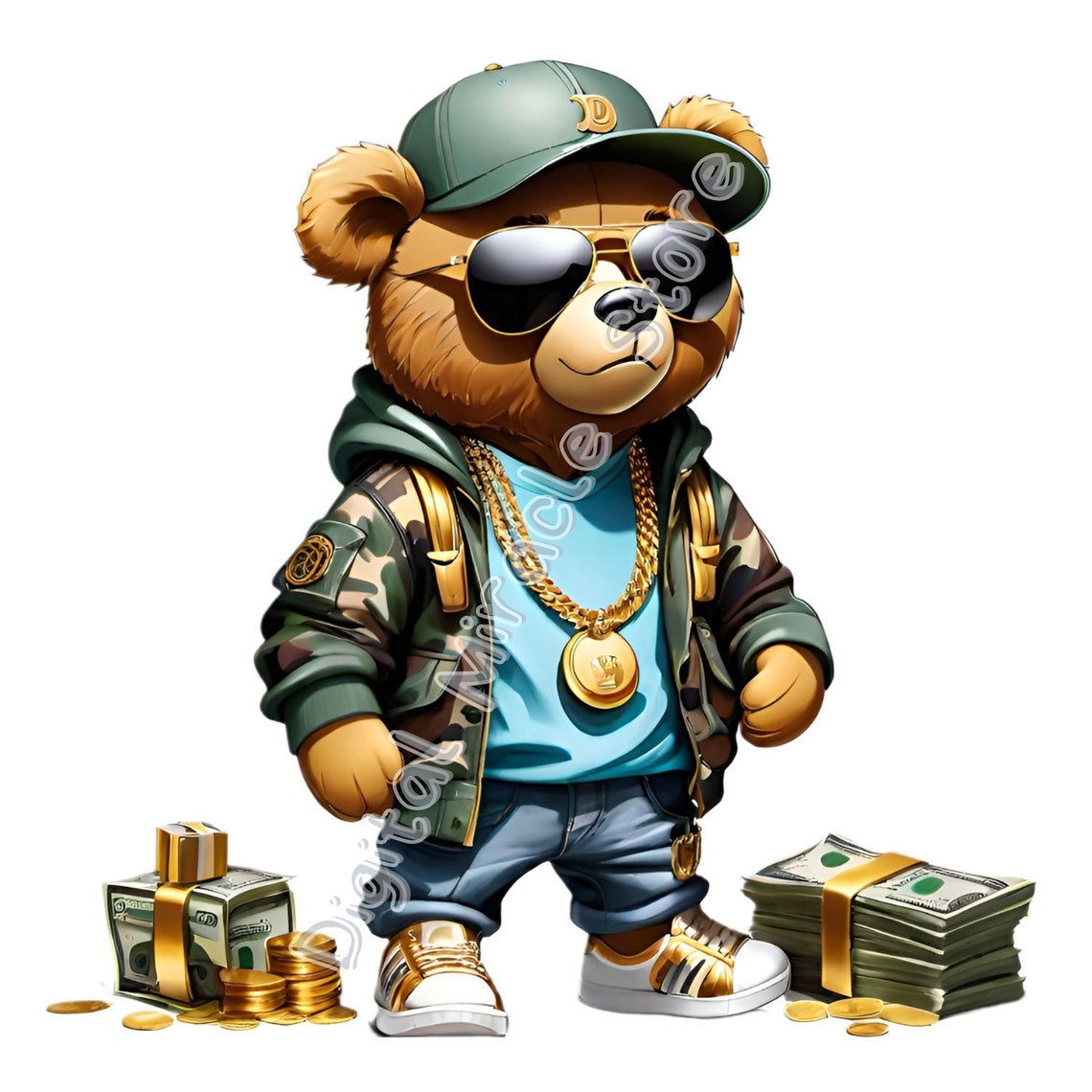 Gangster Teddy Bear, Hip Hop Bear, Graffiti Teddy Bear, Money Teddy ...