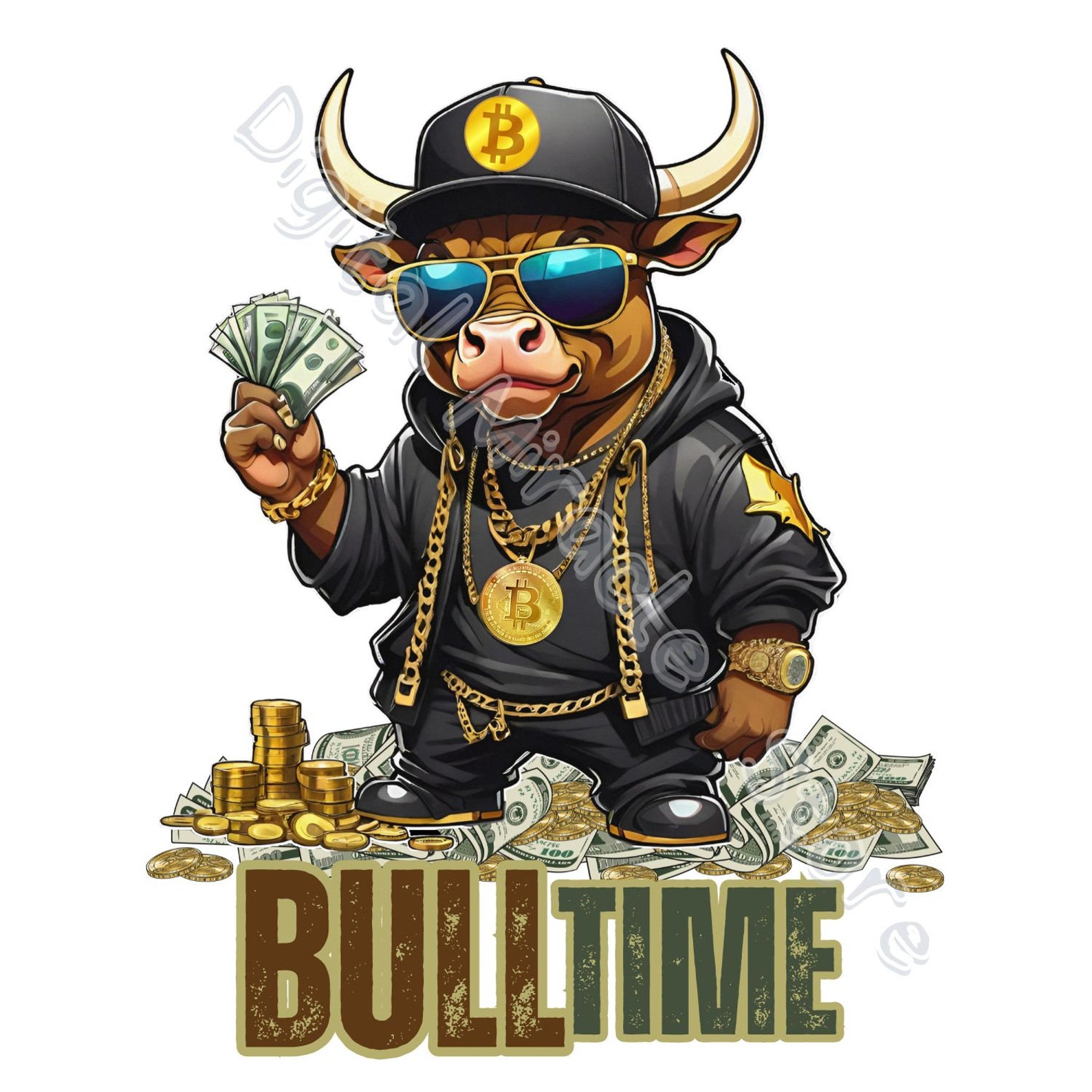 Bitcoin Bull, Bull Time PNG, Bitcoin PNG, Bitcoin Digital Art, Crypto ...