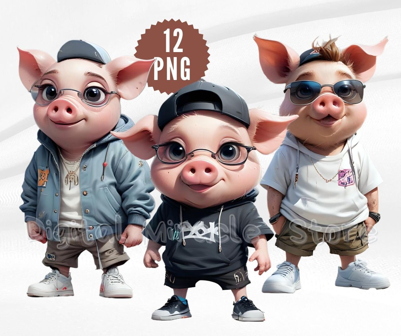 Cool Pig PNG, Hip Hop Pig, Cartoon Pig, Funny Pig PNG, Pig With ...