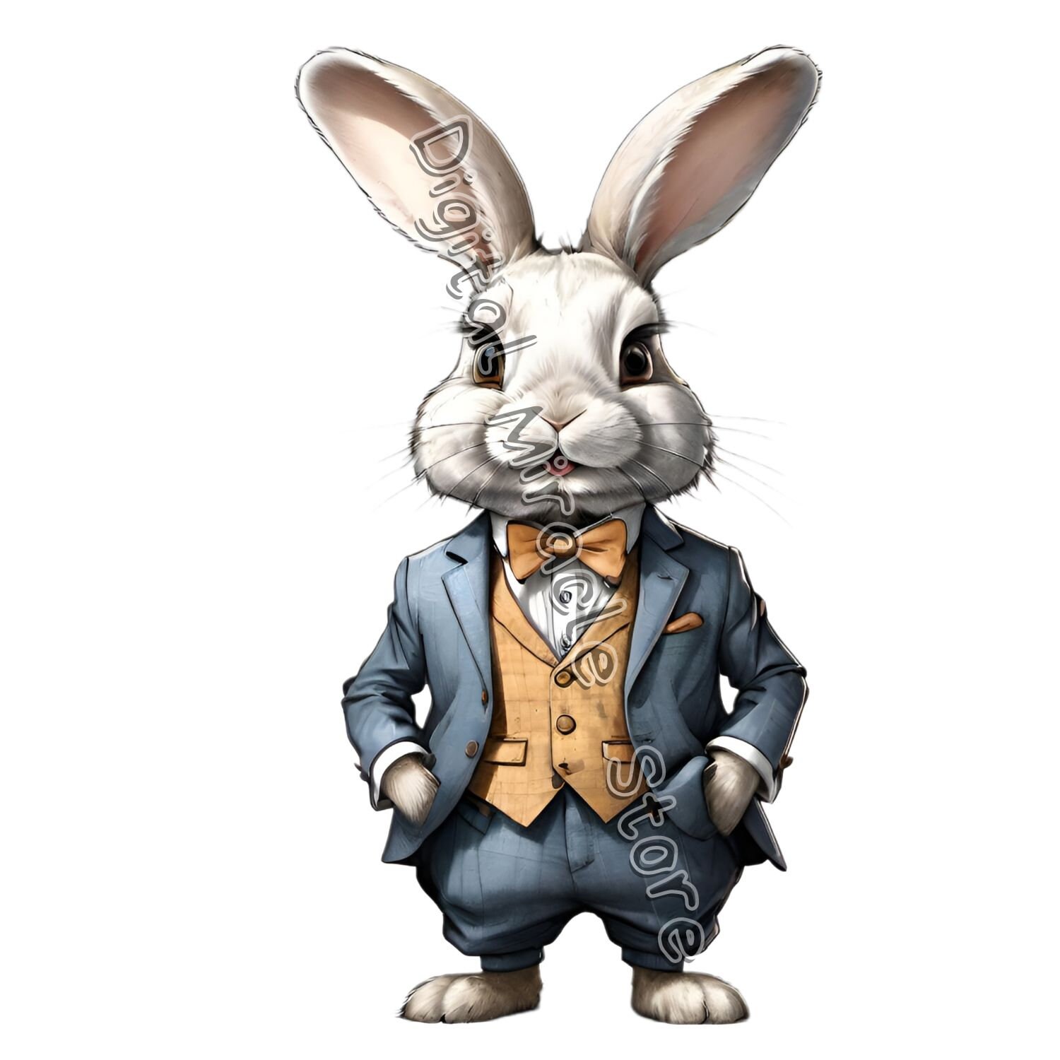Elegant Bunnies, Bunny in a Suit, Rabbit in Clothes, Fancy Bunny, Bunny ...