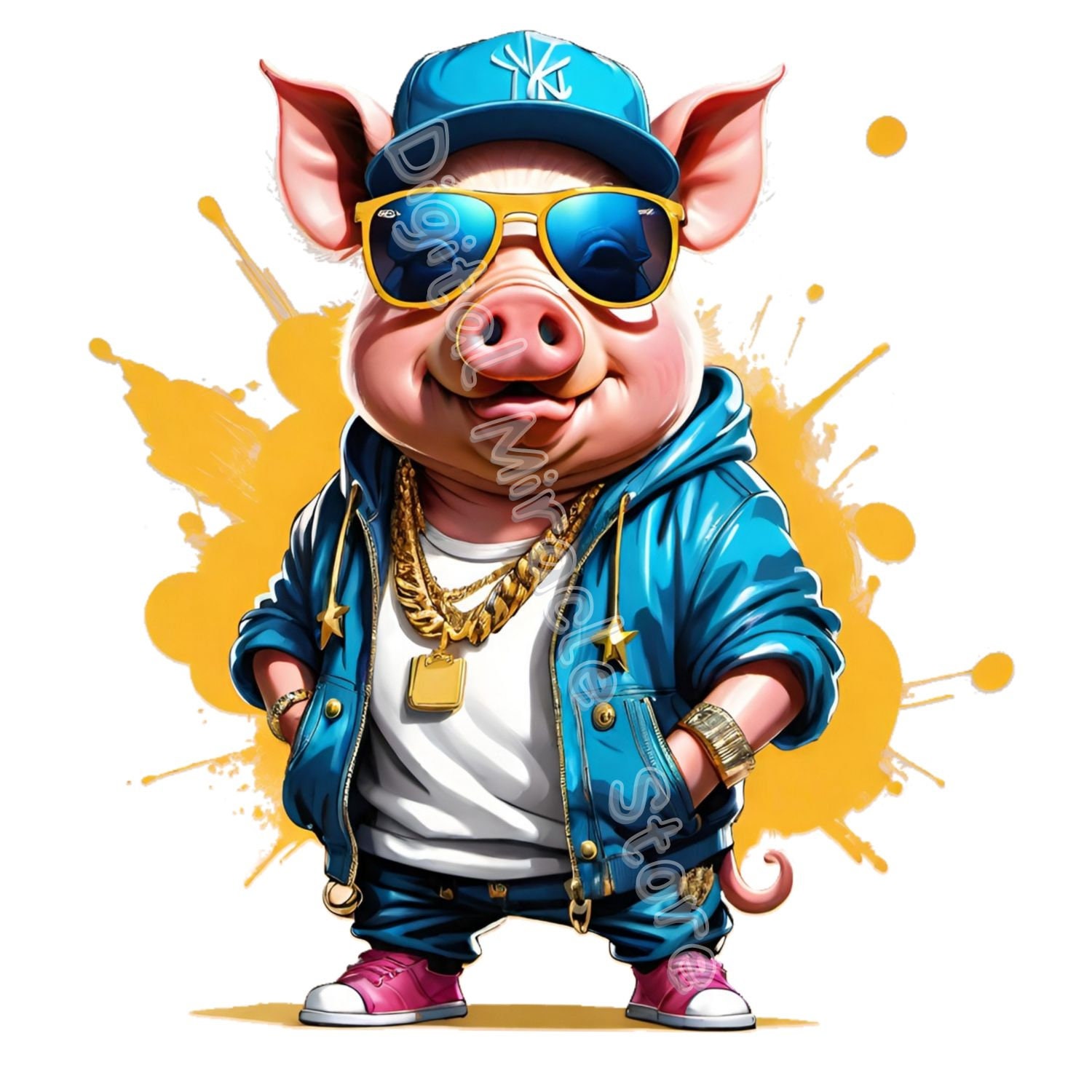 Funny Farm Animal PNG, Funny Pig PNG, Pig With Sunglasses, Pig Clip Art ...
