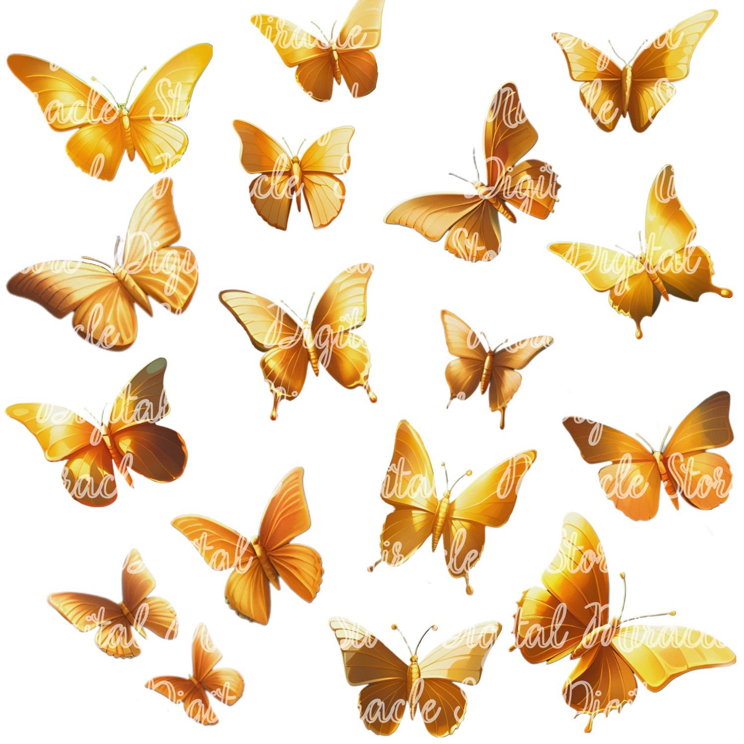 Gold Butterflies PNG, Gold Butterfly Clipart, Butterfly PNG, Butterfly ...