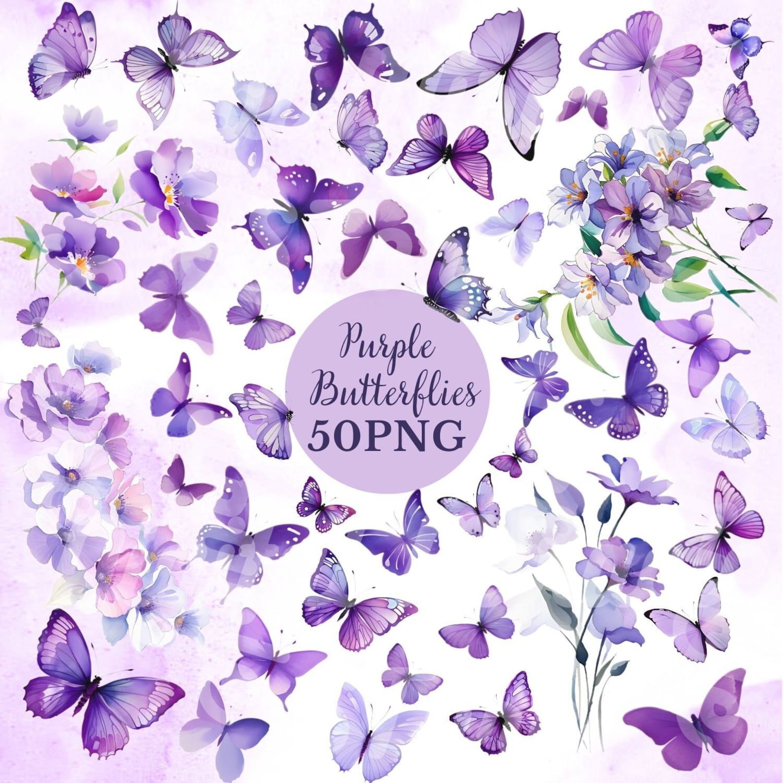 Purple Butterfly Clipart, Butterfly PNG, Butterflies Clipart, Butterfly ...
