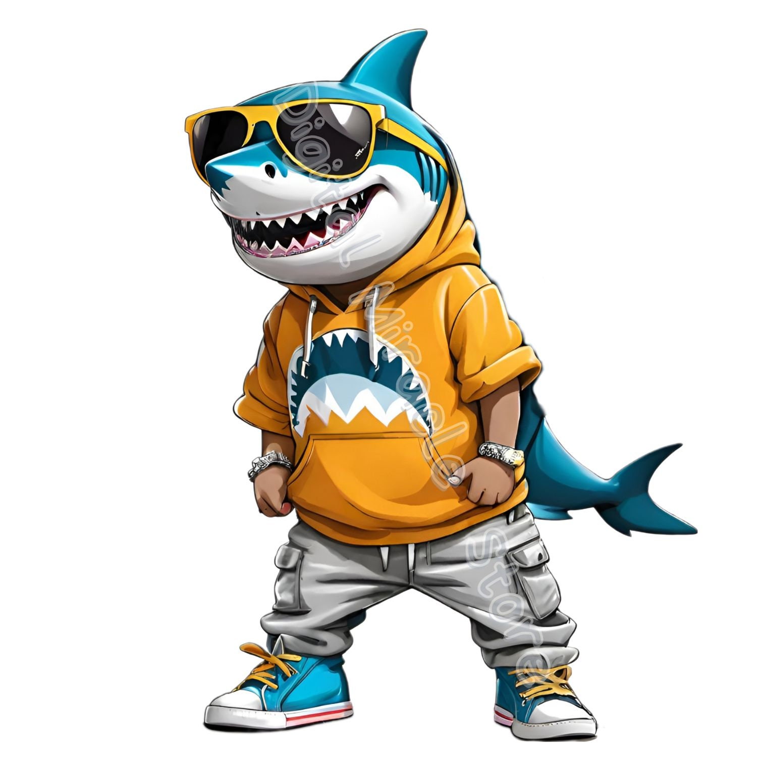Shark With Sunglasses, Funny Shark, Cool Shark, Hip Hop Shark, Shark ...