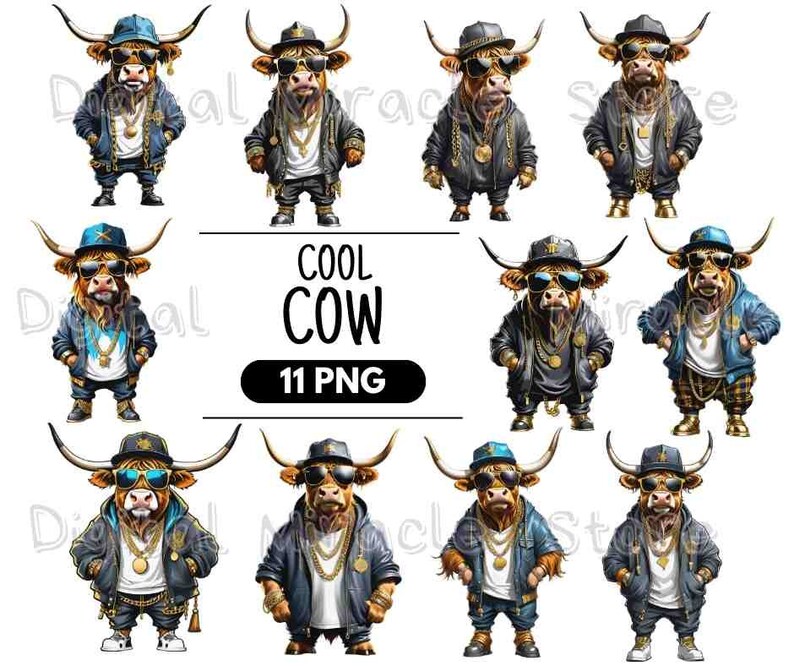 Funny Cow PNG, Gangster Cow, Cool Cow, Streetwear Cow, Hip Hop Cow ...