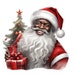 African American Santa, Black Christmas PNG, Black Santa PNG, African ...