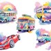 Car Clipart, Cute Car PNG, Watercolor Cars, Vintage Vehicles, Vintage ...