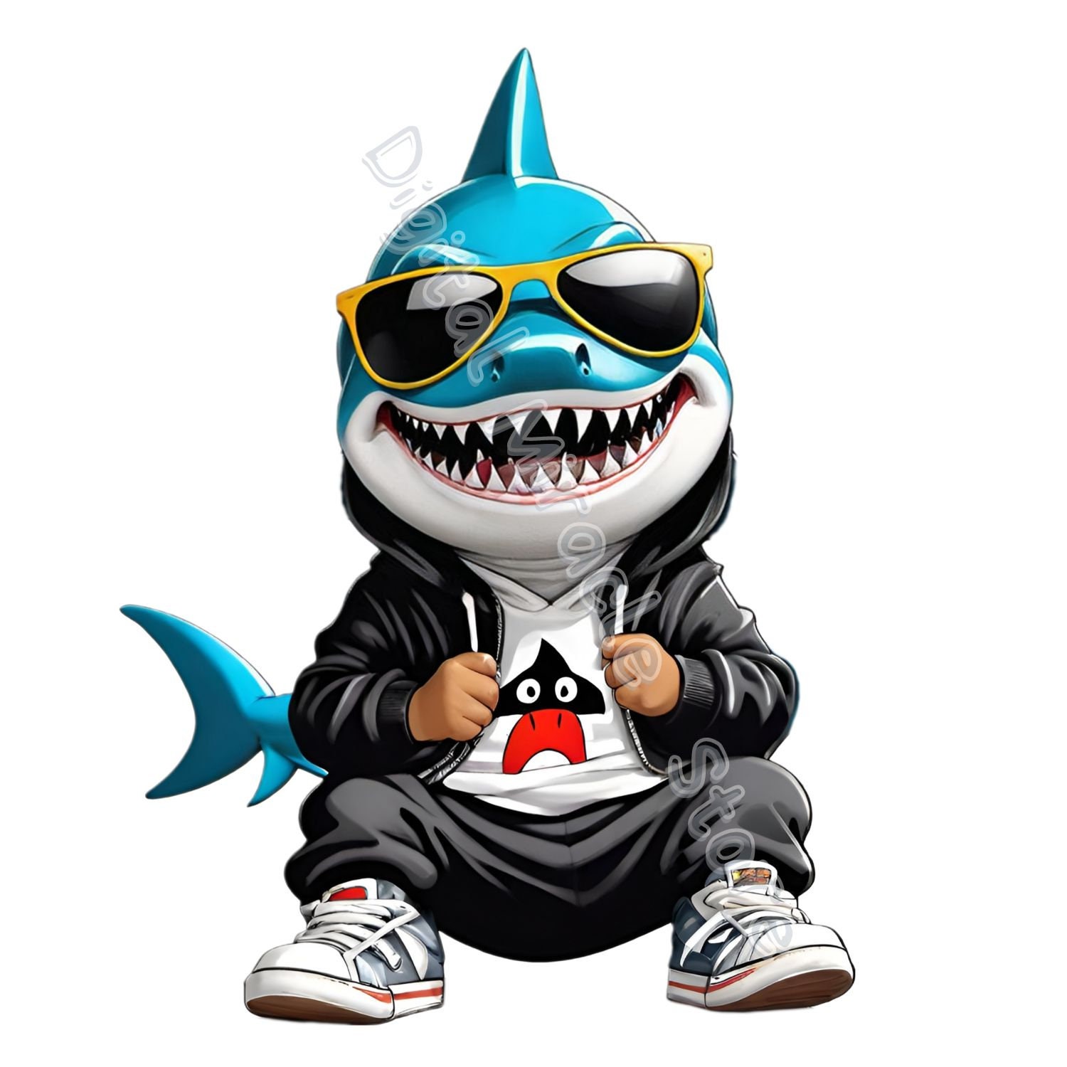 Shark With Sunglasses, Funny Shark, Cool Shark, Hip Hop Shark, Shark ...