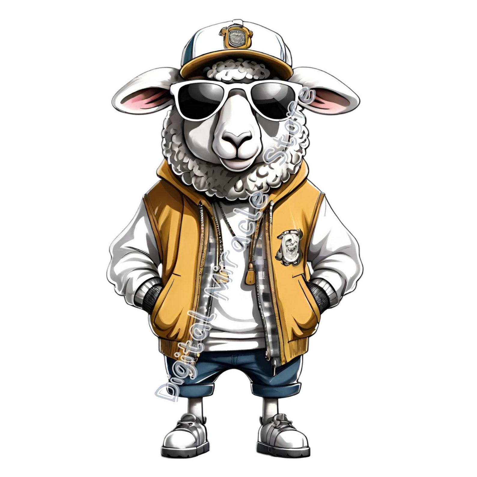 Sheep Clipart, Funny Sheep, Sheep Image, Sheep Download, Gangster Sheep ...