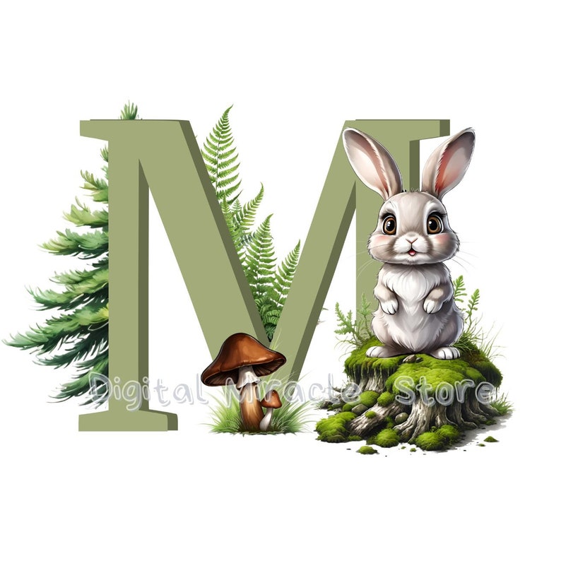 Woodland Alphabet, Forest Alphabet, Woodland Animals Clipart, Cute ...
