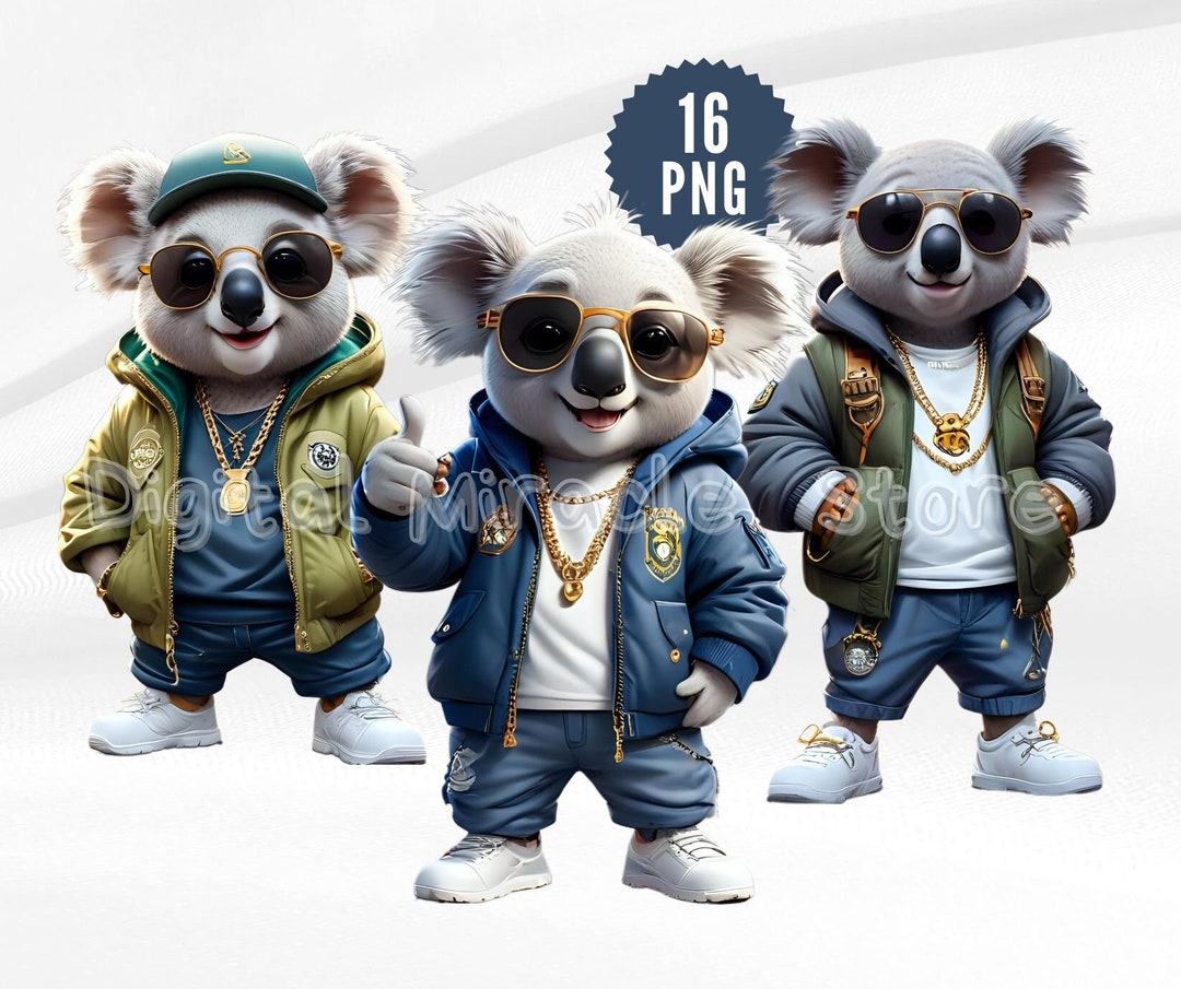 Hip Hop Koala PNG, Cool Koala Bear, Funny Koala, Graffiti Koala, Urban ...