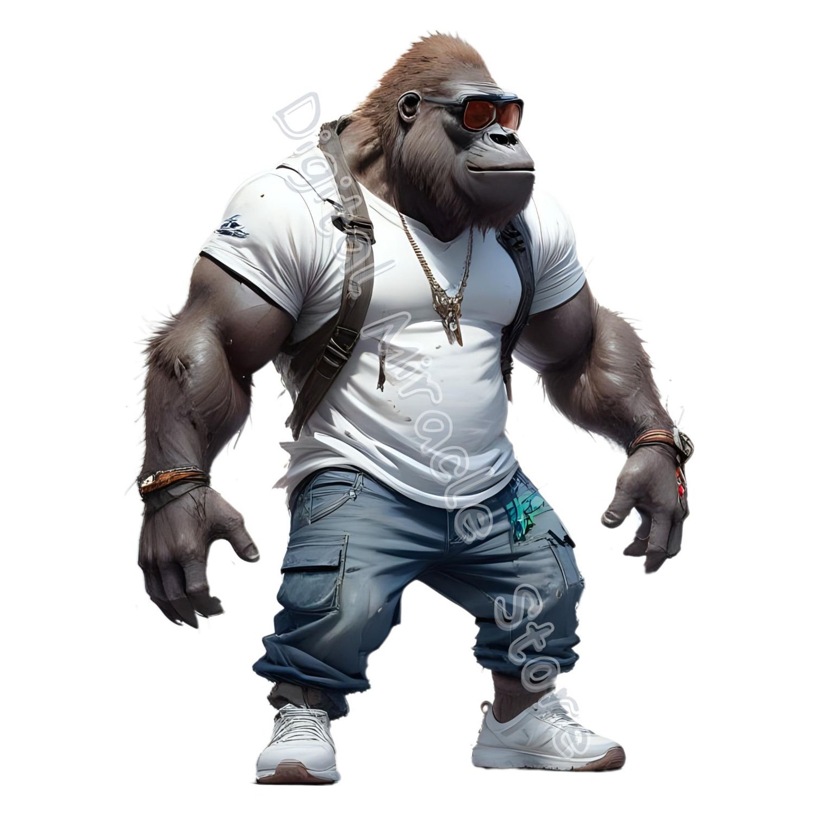 Gorilla Bodybuilder, Gorilaz PNG, Angry Gorilla, Gorilla Rapper ...