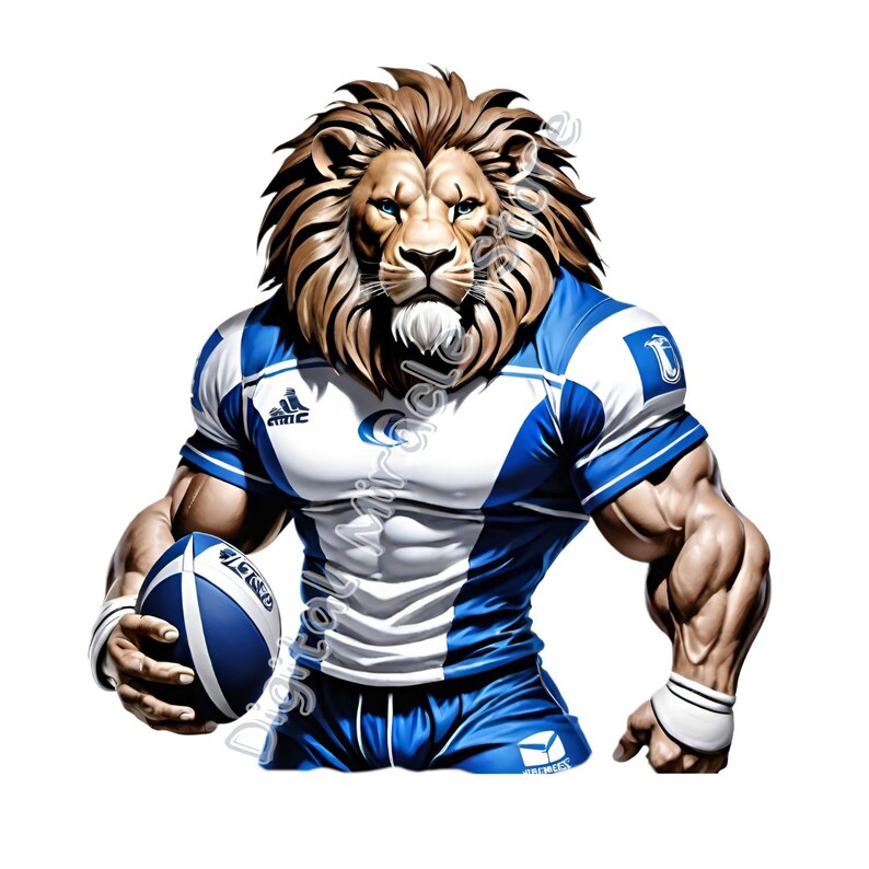 Blue Lion PNG, Lion Rugby, Game Day Lion, Lions Football PNG, Rugby ...