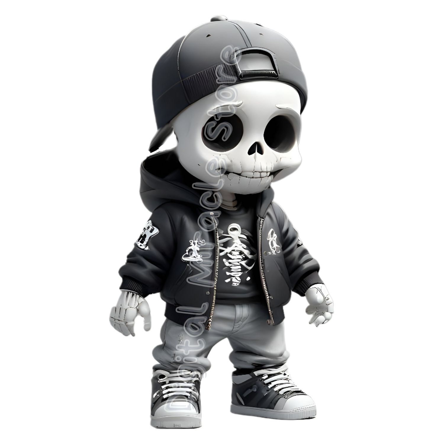 Funny Skullboy PNG, Cool Skeleton, Streetwear Skeleton, Graffiti ...