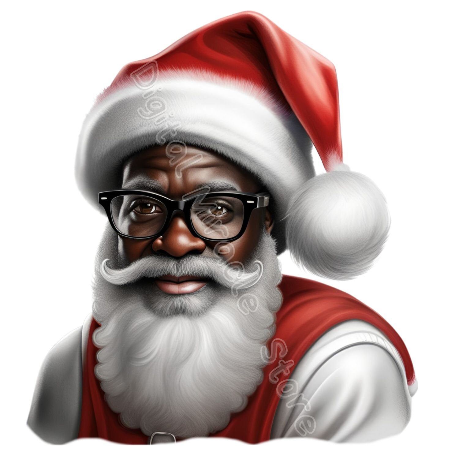 African American Santa, Black Christmas PNG, Black Santa PNG, African ...