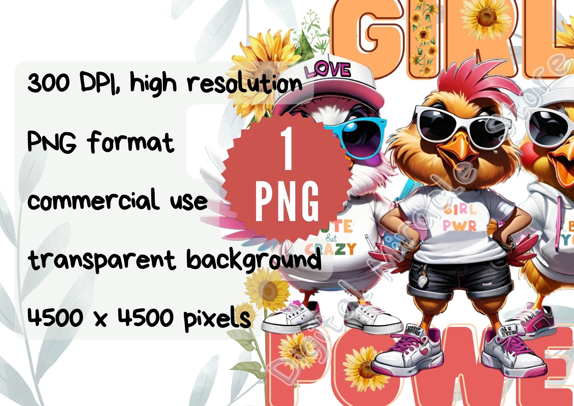 Girl Power PNG, Girl Leader, Women Power, Funny Chicken, Western ...