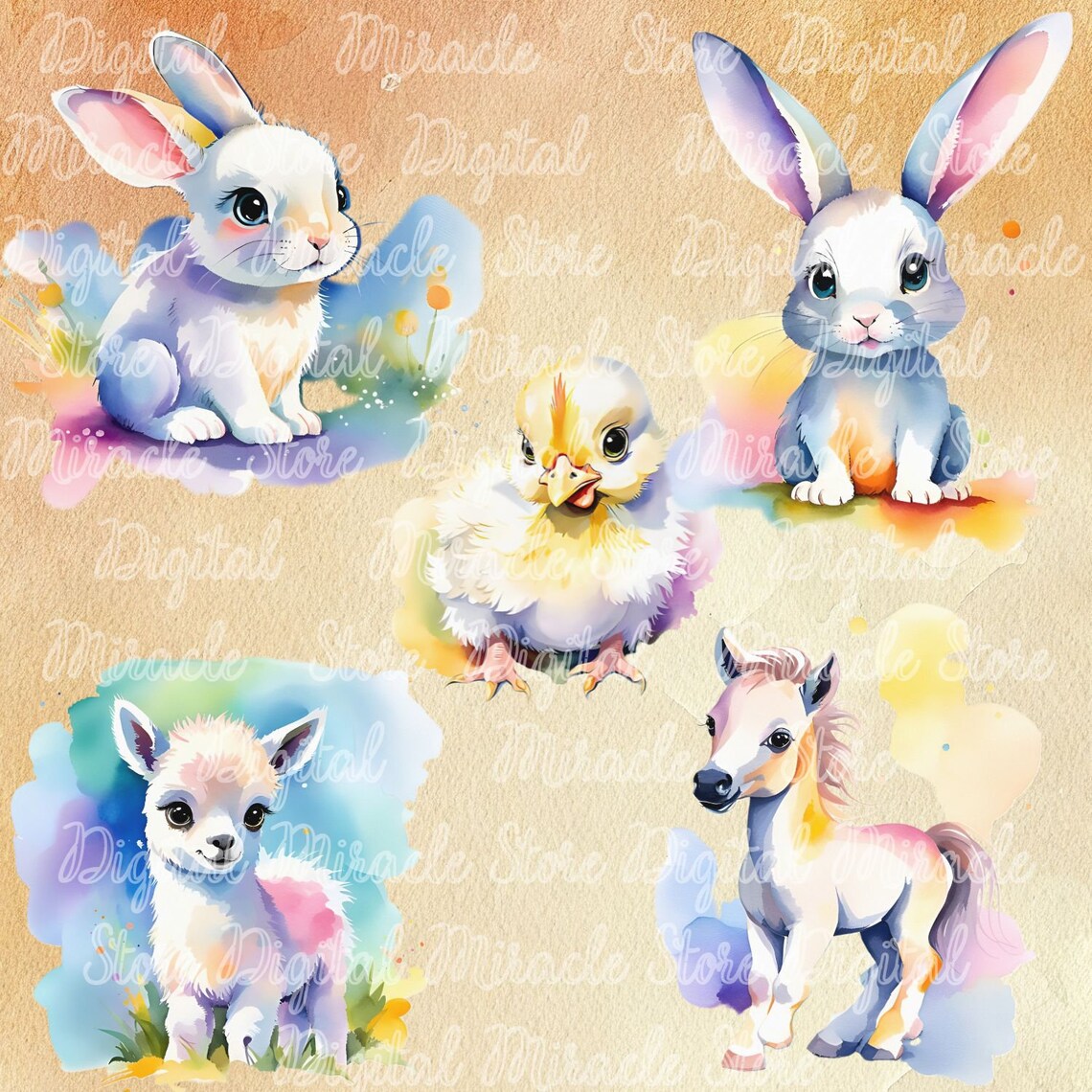 Cute Farm Clipart, Cute Farm Animals PNG, Baby Farm Animals, Cute Farm ...
