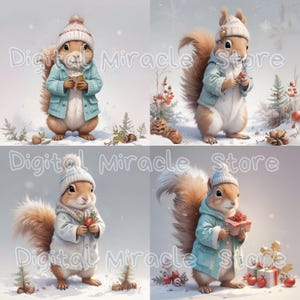Christmas Squirrel, Cute Squirrel, Christmas Animals, Baby Squirrel ...