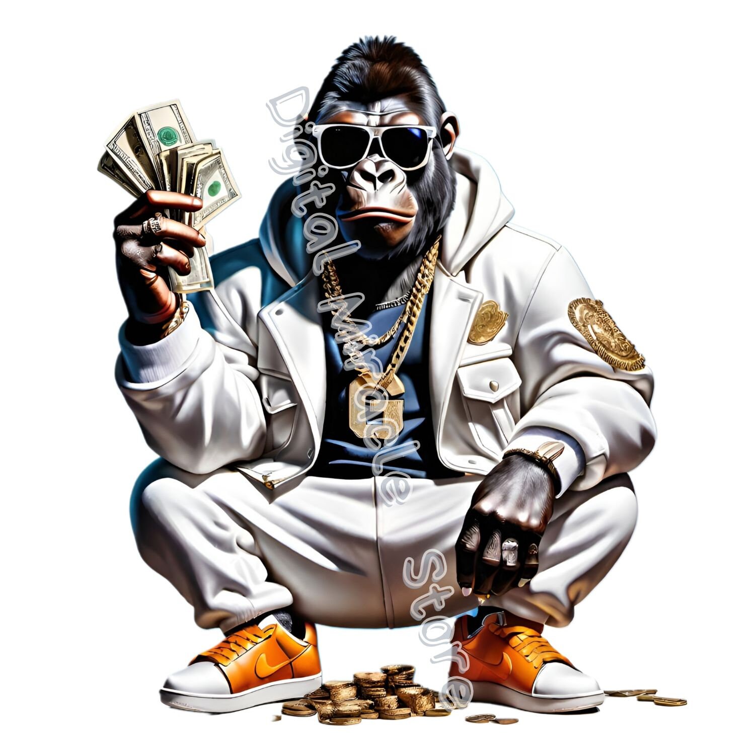 Gorilla With a Gun, Gorilaz PNG, Angry Gorilla, Gorilla Rapper, Gorilla ...