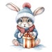 Winter Bunny PNG, Christmas Bunny Clipart, Rabbit Christmas PNG ...