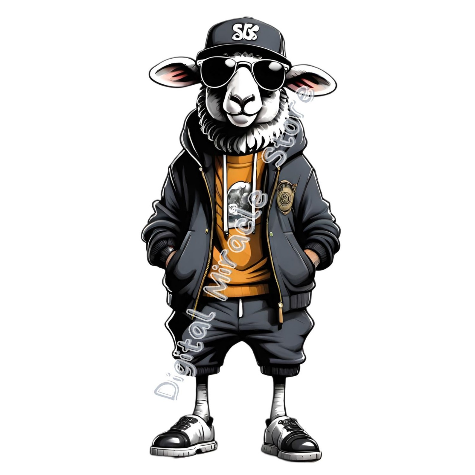 Sheep Clipart, Funny Sheep, Sheep Image, Sheep Download, Gangster Sheep ...
