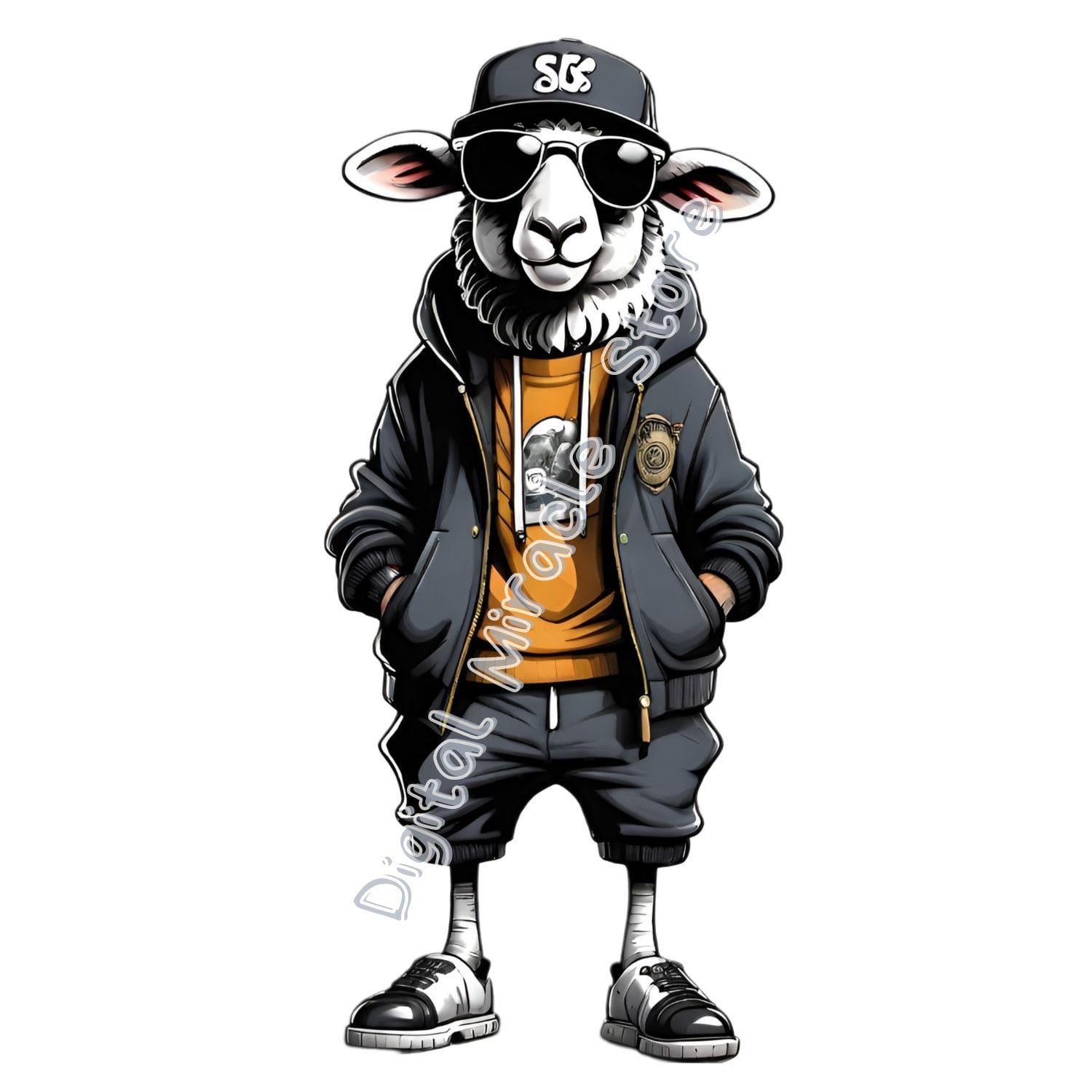 Sheep Clipart, Funny Sheep, Sheep Image, Sheep Download, Gangster Sheep ...