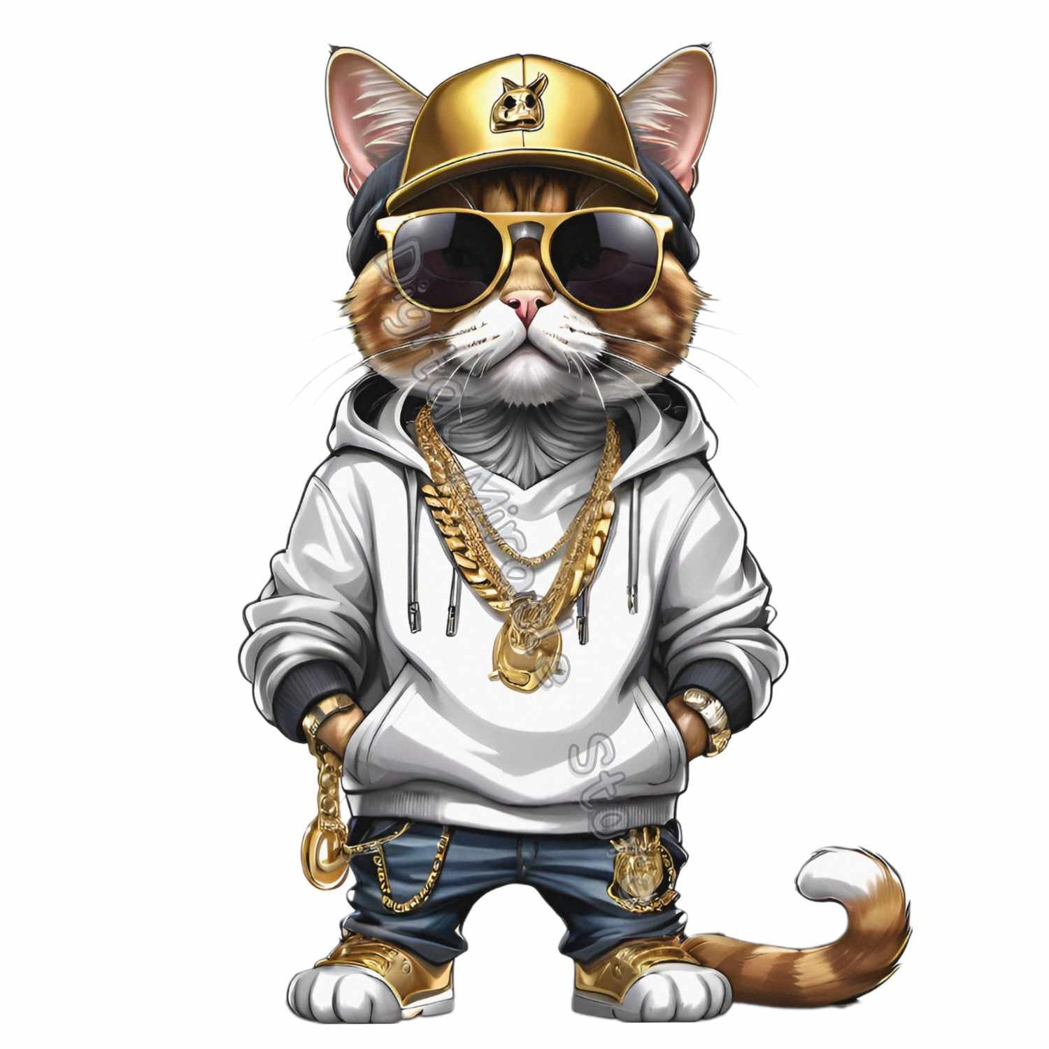 Hip Hop Cat, Cool Cat PNG, Hipster Cat, Funny Cat, Money Cat, Gangsta ...