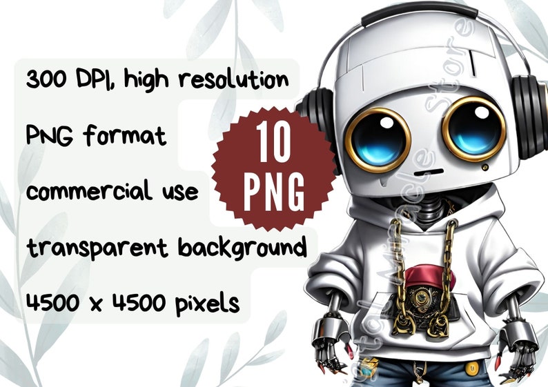 Funny Robot Clipart, Robot PNG, Robot in Clothes, Cool Robot, Cute ...