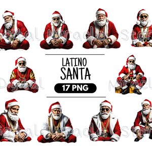 Mexican Santa, Cool Santa PNG, Funny Santa PNG, Hip Hop Santa, Mexican ...