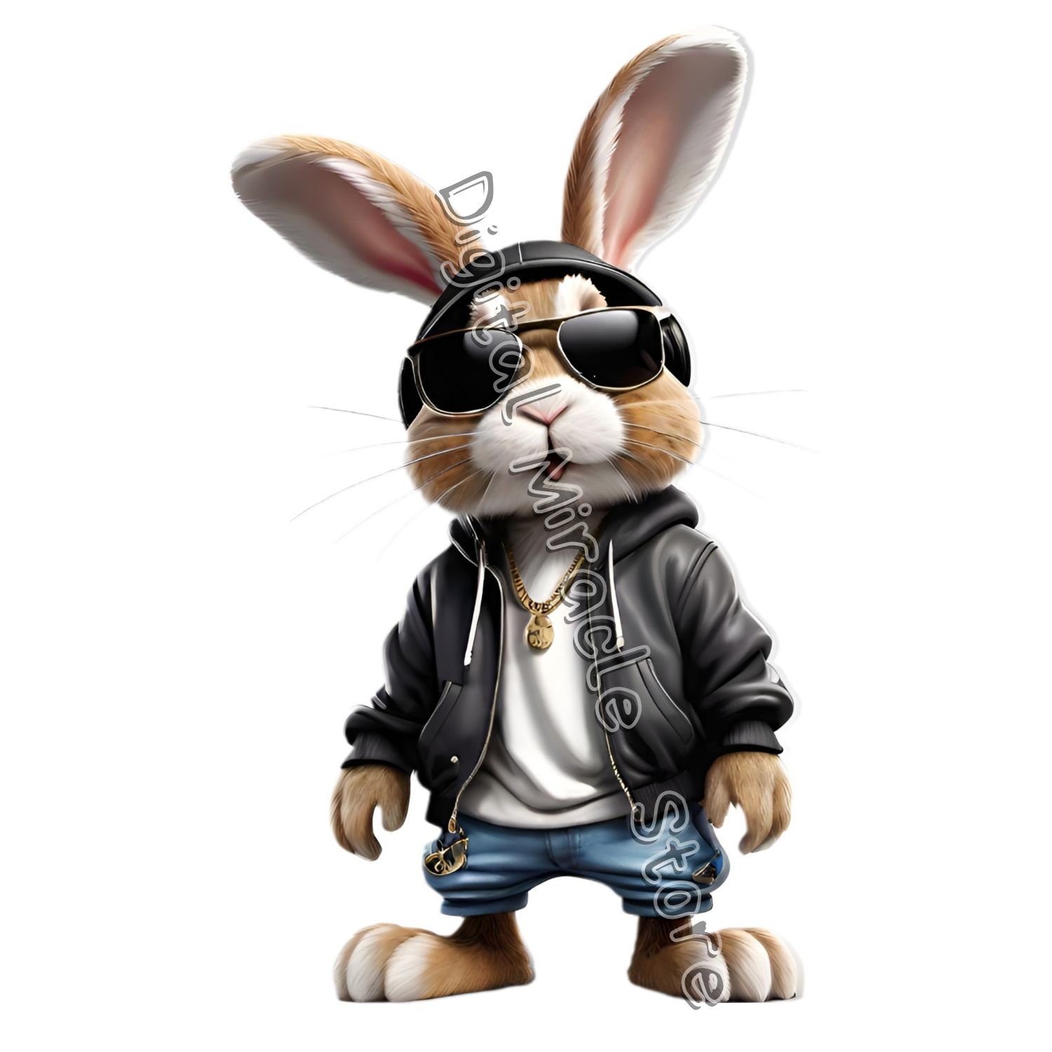 Cool Bunny, Urban Bunny, Gangster Rabbit, Rabbit in Clothes, Hip Hop ...