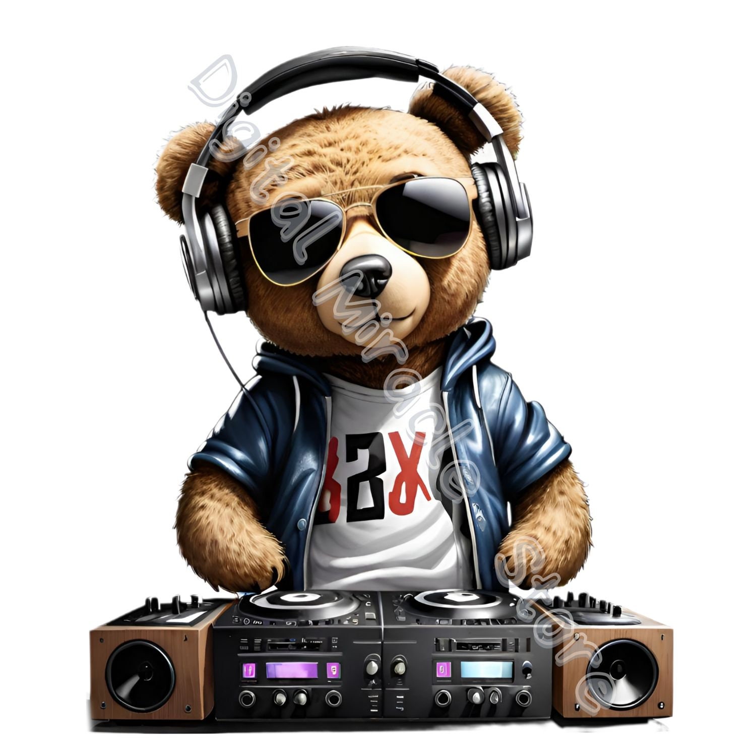 Music Teddy Bear, DJ Teddy Bear, Music Clipart, Teddy Bear in ...