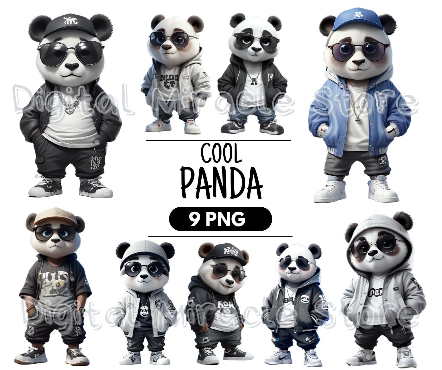 Panda With Sunglasses, Funny Panda, Cool Panda, Hip Hop Panda, Panda ...