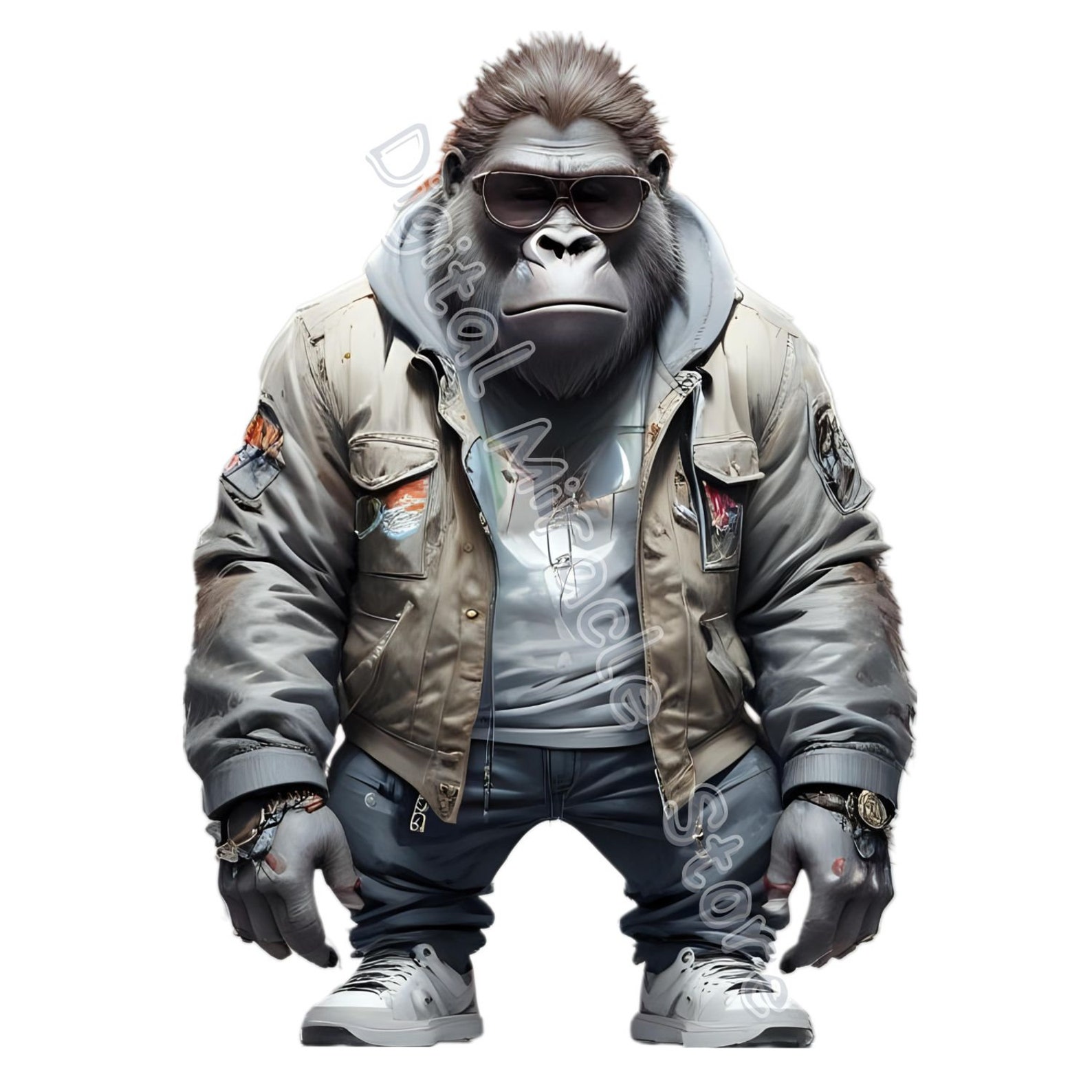 Gorilla Bodybuilder, Gorilaz PNG, Angry Gorilla, Gorilla Rapper ...
